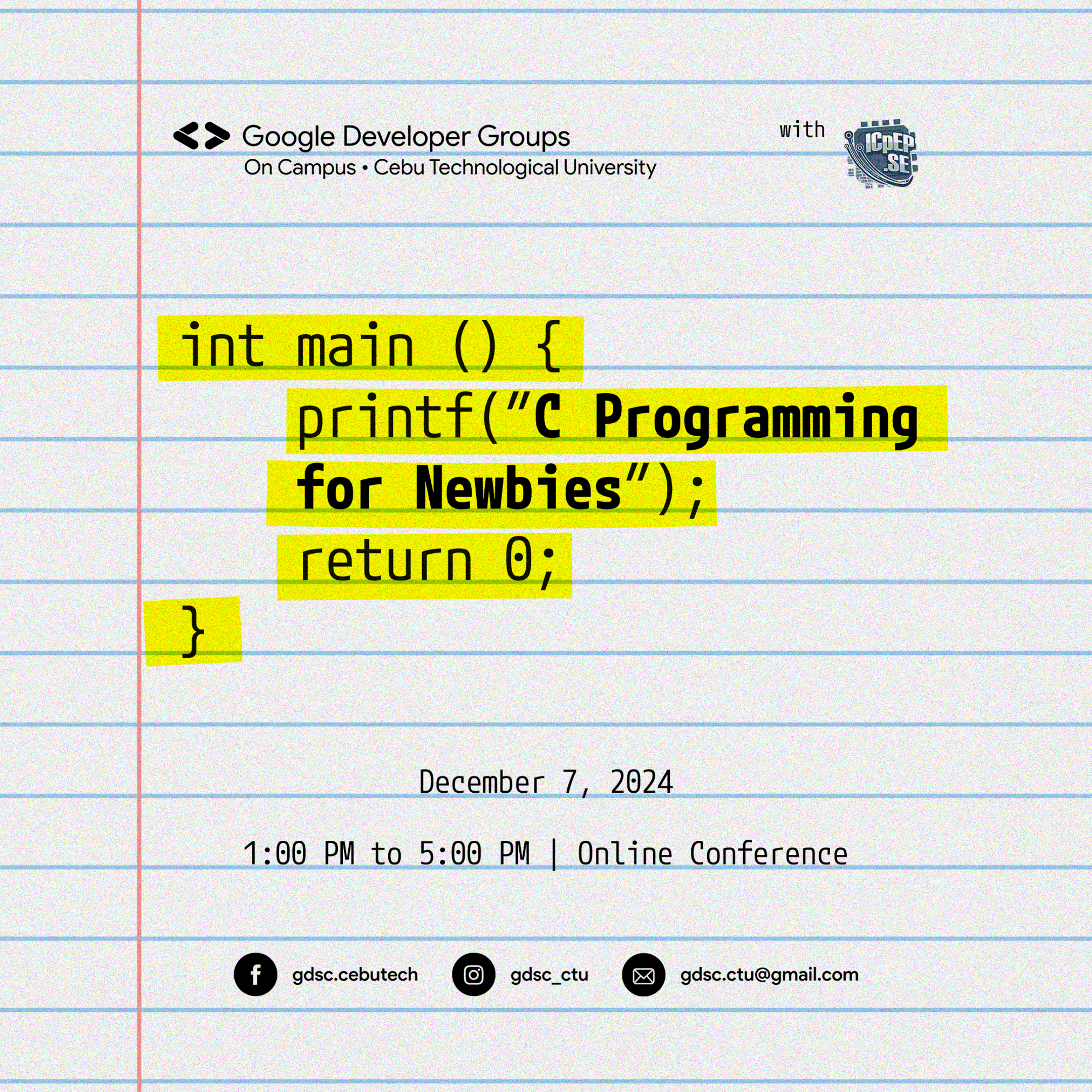 See C Programming for Newbies at Google Developer Groups GDG on Campus ...